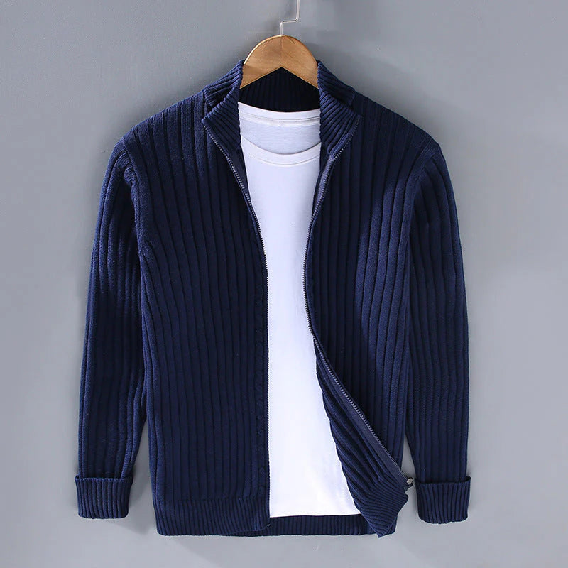 Elegant Cable Knit Jacket for Men – Van Hallen Melbourne