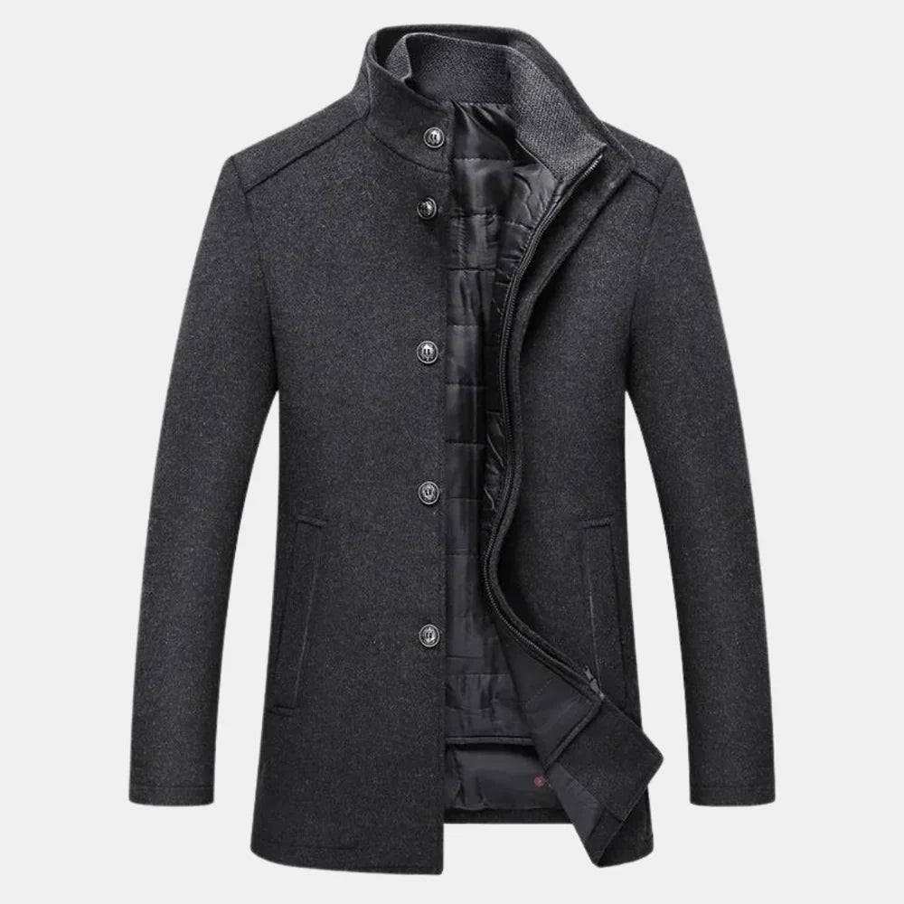 Men's Classic Button-up Coat – Van Hallen Melbourne