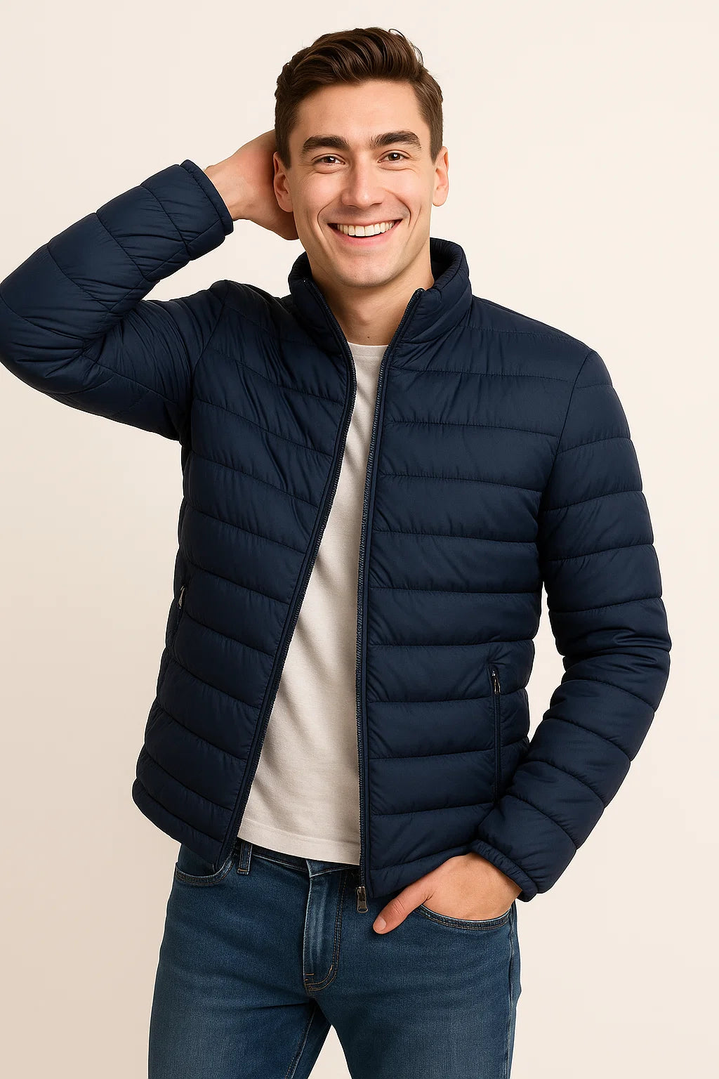 Men's Casual Padded Puffer Jacket – Van Hallen Melbourne