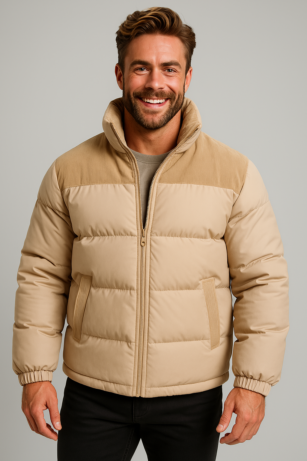 Puffer Jacket for Men - Warm Insulated Quilted Outerwear – Van Hallen ...